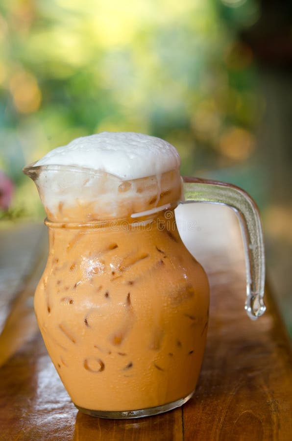 Cold Milk Tea stock photo. Image of white, restaurant - 53816486
