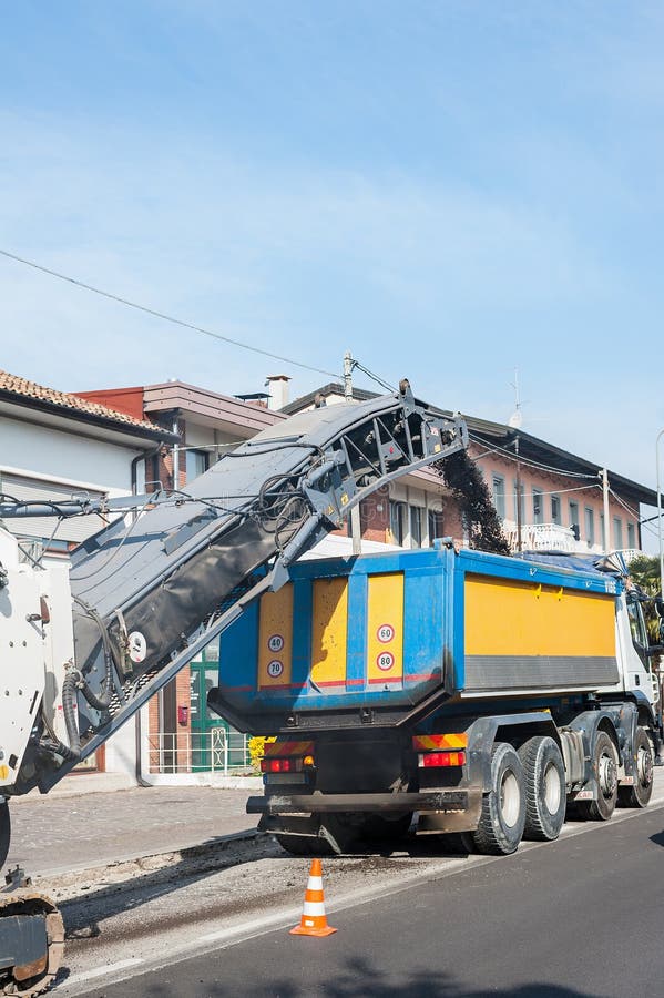 Cold Milling Machine for Repair Road Editorial Photo - Image of ...
