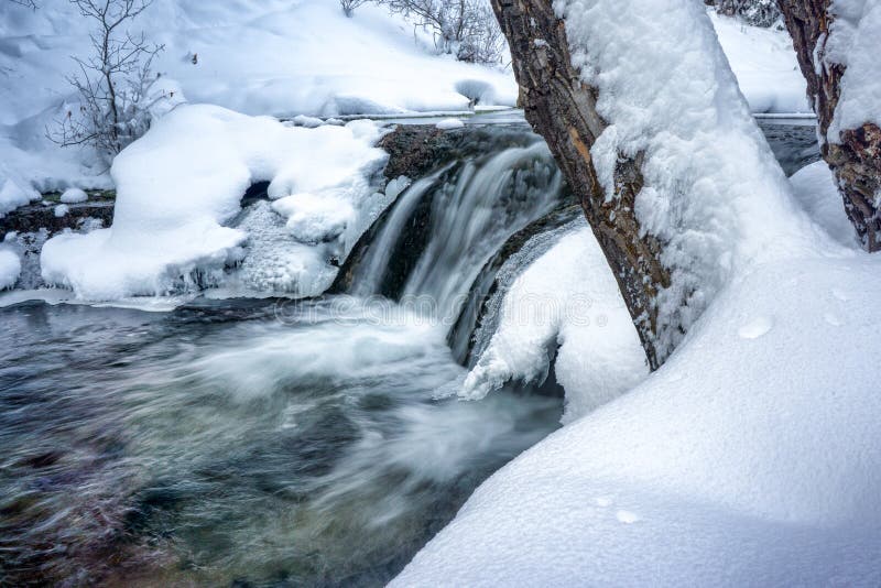 Forest Waterfalls and a Cold Spring Fed River Stock Photo - Image of ...