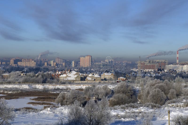 Cold Moscow winter stock photo. Image of nature, winter - 12793546