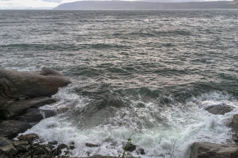 Cold North sea in Norway stock image. Image of august - 166423025