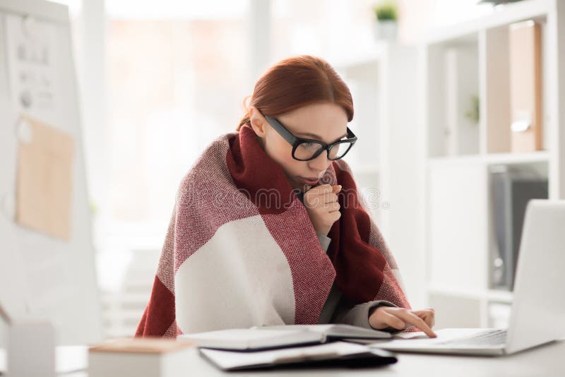 Cold in office stock image. Image of employee, manager - 107727631