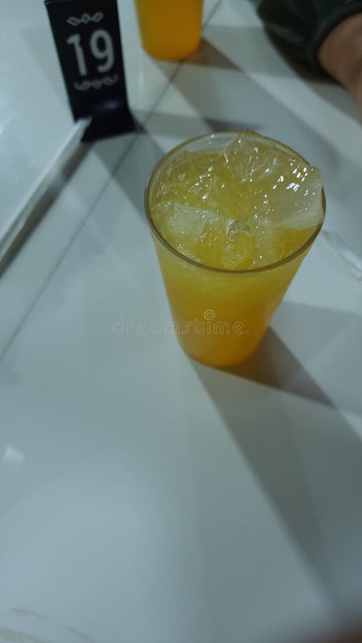 Cold Orange Flavored Drink from Squeezed Stock Image - Image of healthy ...