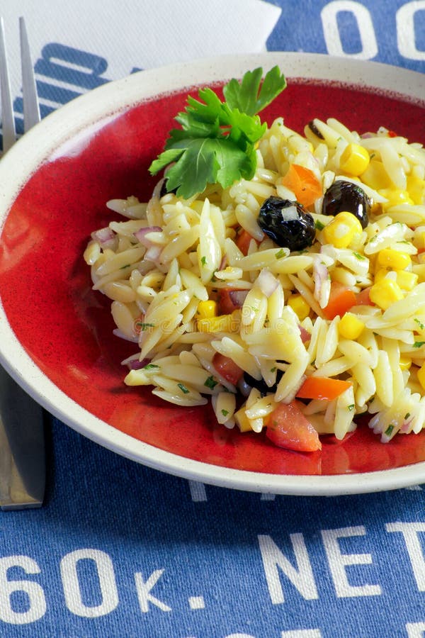 Cold Pasta Salad with Vegetables Stock Photo - Image of cold, delicious ...
