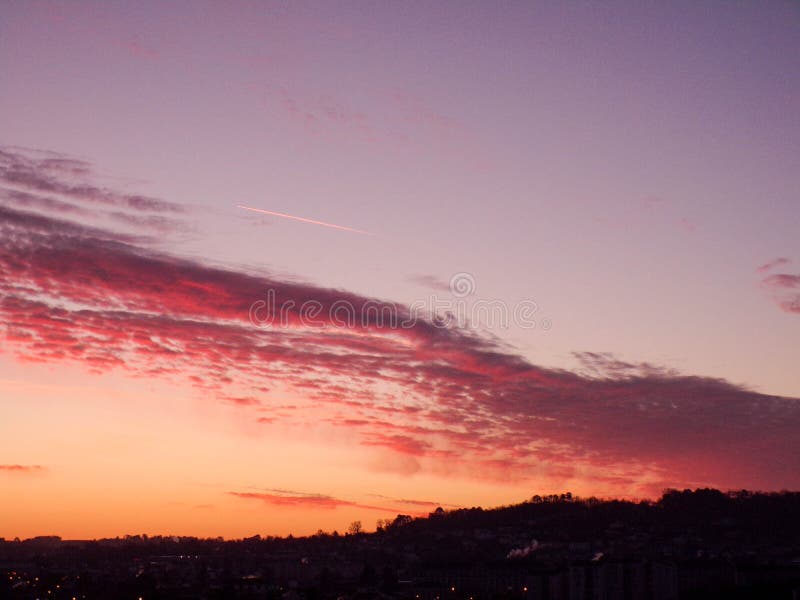 Cold and pink stock photo. Image of celestial, cloud - 217470300