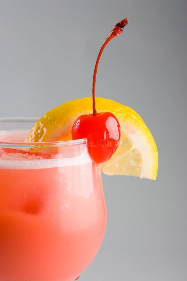 Cold pink cocktail stock photo. Image of cherry, background - 17915090