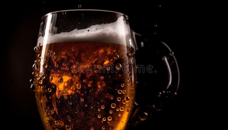 A Cold Pint of Frothy Beer, Refreshing and Thirst Quenching Generated ...