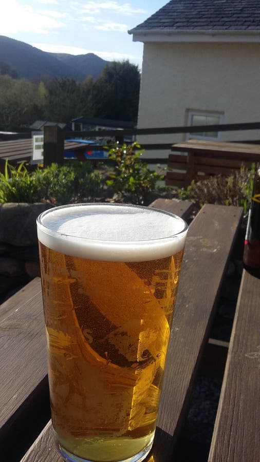 Cold pint stock photo. Image of skiddaw, cold, pint - 124980442