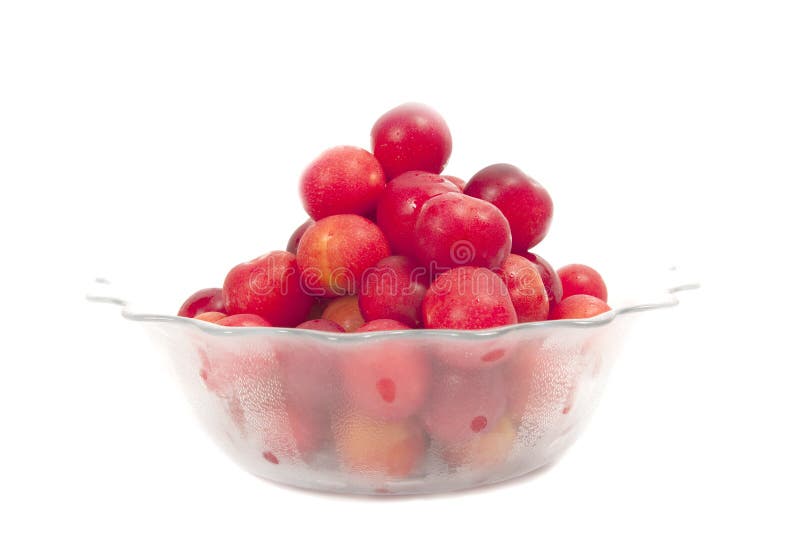 Cold Plums in a Frozen Bowl Stock Photo - Image of edible, chilling ...