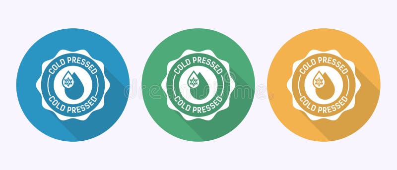 Cold Pressed Icon Design Illustration. Cold Pressed Label Badge Logo ...