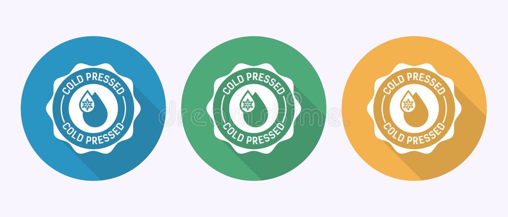 Cold Pressed Icon Design Illustration. Cold Pressed Label Badge Logo ...
