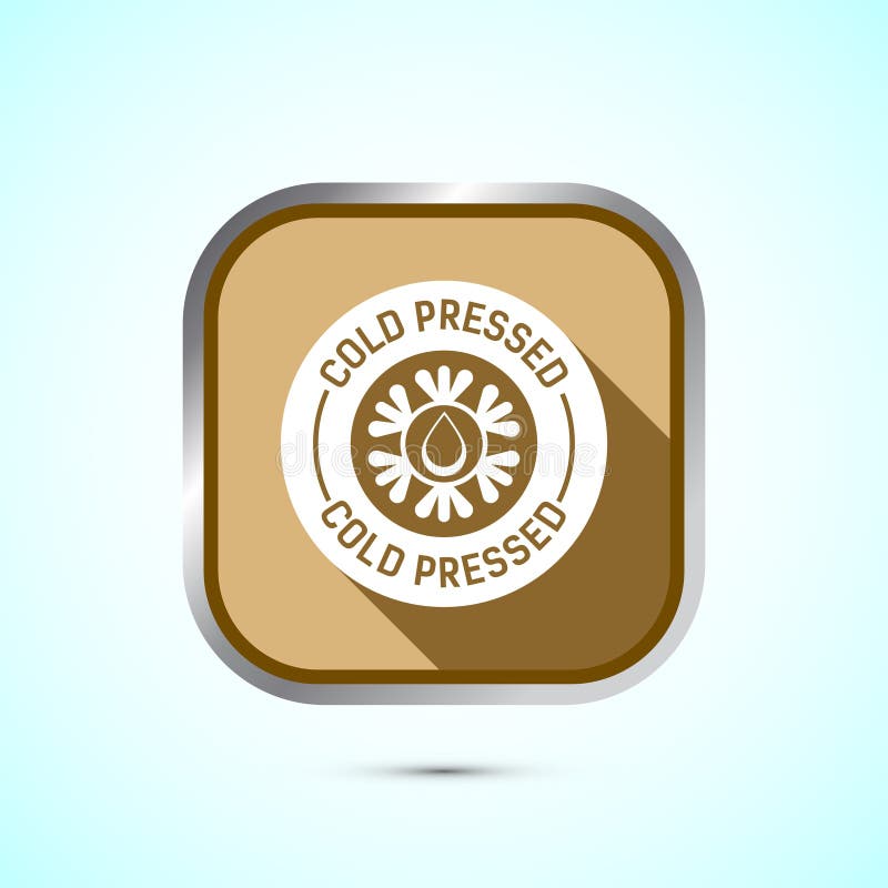 Cold Pressed Icon Design Illustration. Cold Pressed Label Badge Logo ...