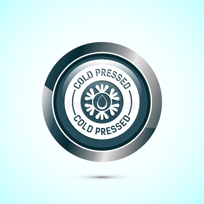 Cold Pressed Icon Design Illustration. Cold Pressed Label Badge Logo ...