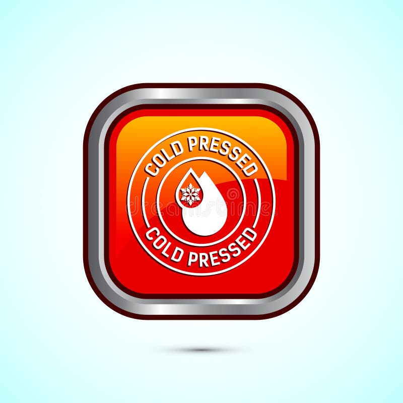 Cold Pressed Icon Design Illustration. Cold Pressed Label Badge Logo ...