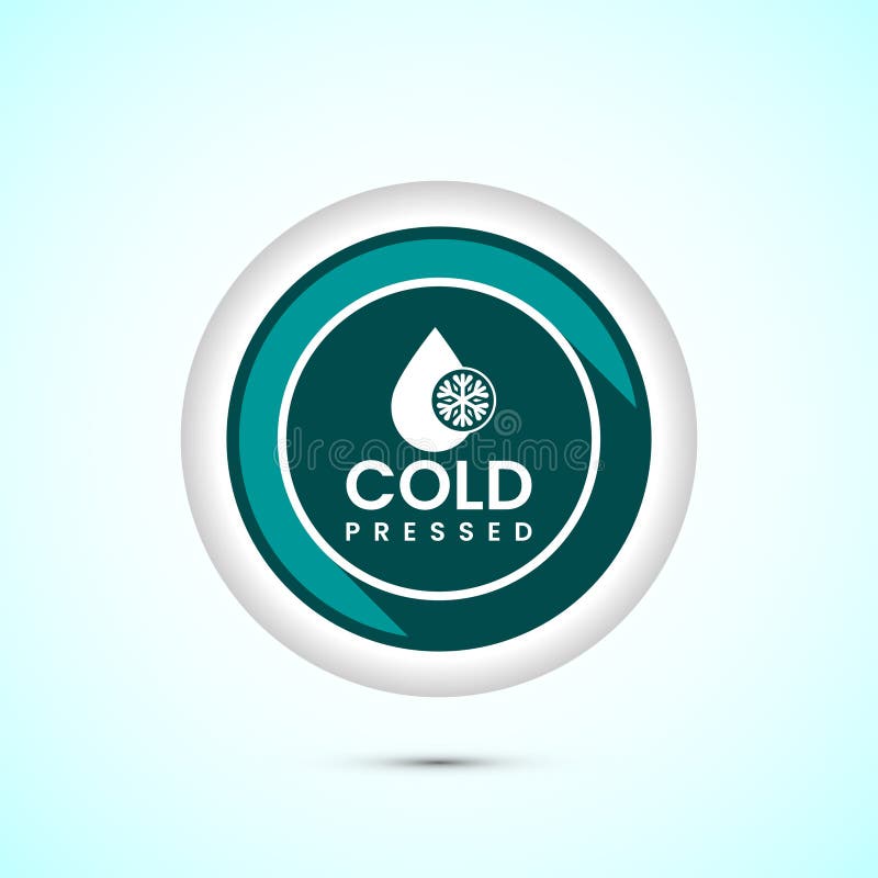 Cold Pressed Icon Design Illustration. Cold Pressed Label Badge Logo ...