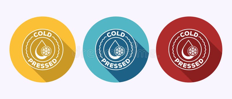 Cold Pressed Icon Design, Cold Pressed Label Badge Logo Design in ...