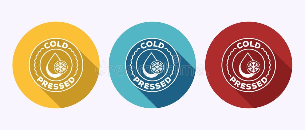 Cold Pressed Icon Design, Cold Pressed Label Badge Logo Design in ...