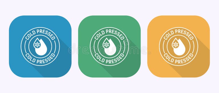 Cold Pressed Icon Design, Cold Pressed Label Badge Logo Design in ...