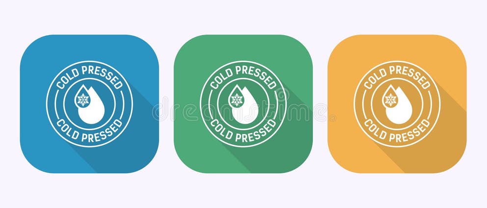Cold Pressed Icon Design, Cold Pressed Label Badge Logo Design in ...
