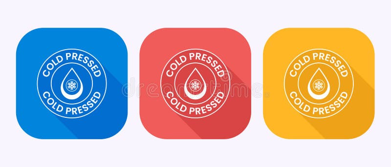 Cold Pressed Icon Design, Cold Pressed Label Badge Logo Design in ...