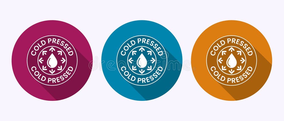 Cold Pressed Icon Design, Cold Pressed Label Badge Logo Design in ...