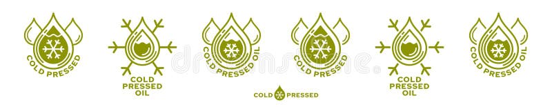 Sticker cold pressed oil stock vector. Illustration of natural - 198558926