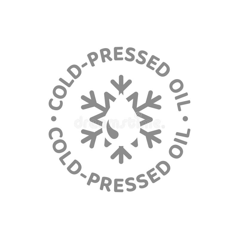 Cold-pressed Oil Vector Label Stock Vector - Illustration of drop ...