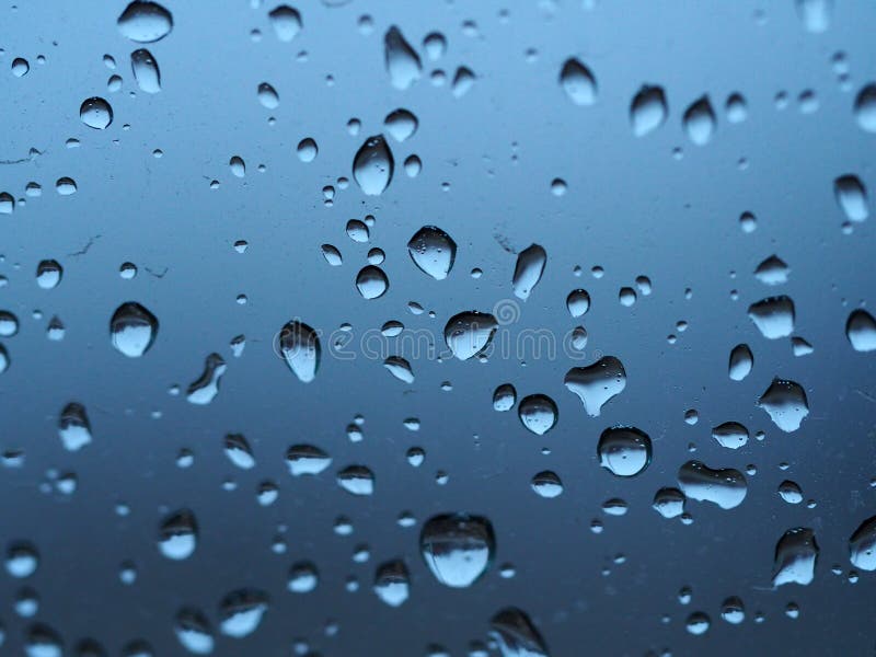 Cold Rain Drops on the Glass Stock Image - Image of clean, flowing ...