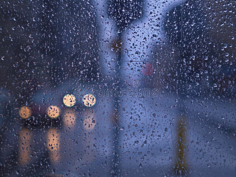 Cold Rainy Day Waiting Bus Stop after Work Stock Image - Image of dark ...