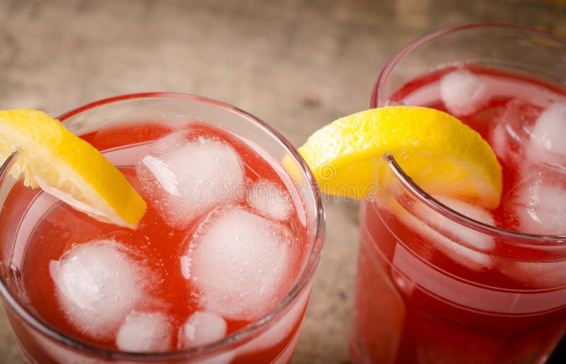 Cold red ice tea stock image. Image of iced, sweet, cocktail - 69766485