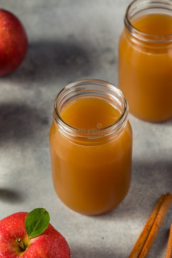Cold Refreshing Autumn Apple Cider Stock Photo - Image of fruit, fresh ...