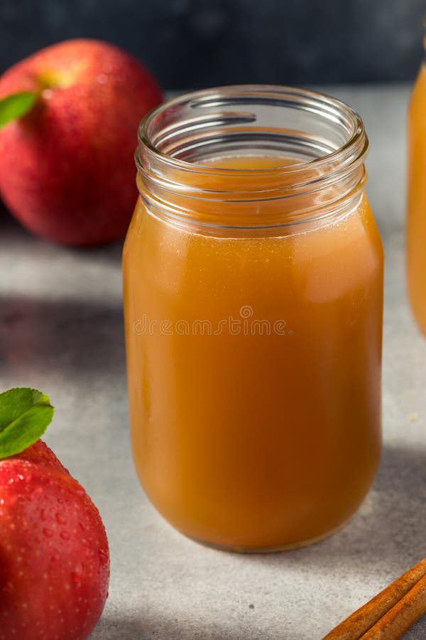 Cold Refreshing Autumn Apple Cider Stock Photo - Image of liquid ...