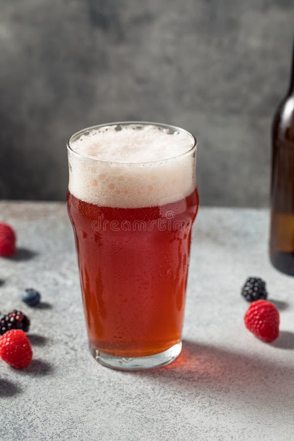 Cold Refreshing Berry Beer Shandy Stock Photo - Image of fruit, drink ...