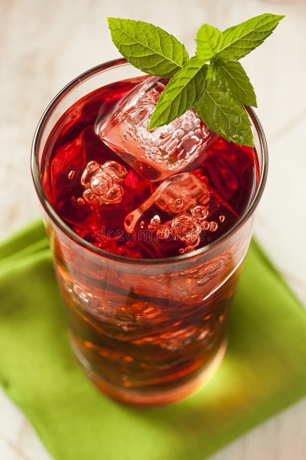 Cold Refreshing Berry Hibiscus Ice Tea Stock Photo - Image of dried ...