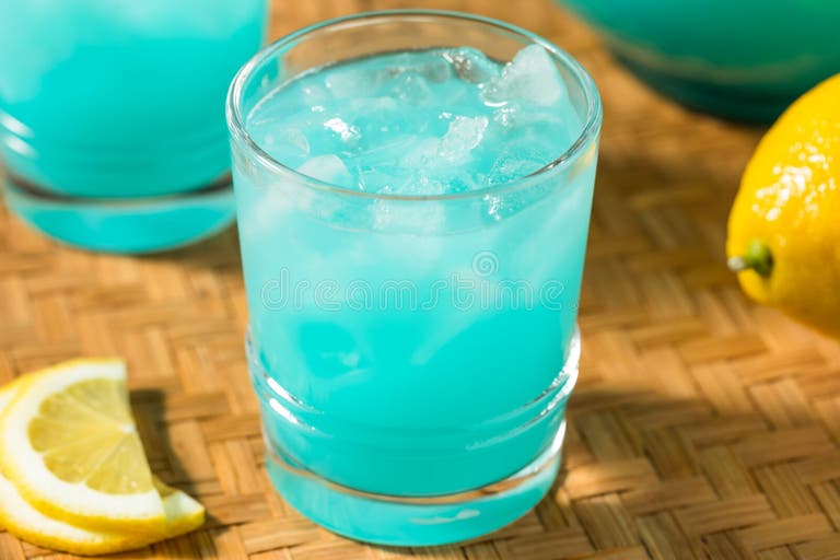 Cold Refreshing Blue Fruit Punch Cocktail Stock Photo - Image of ...