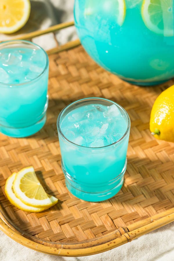 Cold Refreshing Blue Fruit Punch Cocktail Stock Image - Image of cold ...