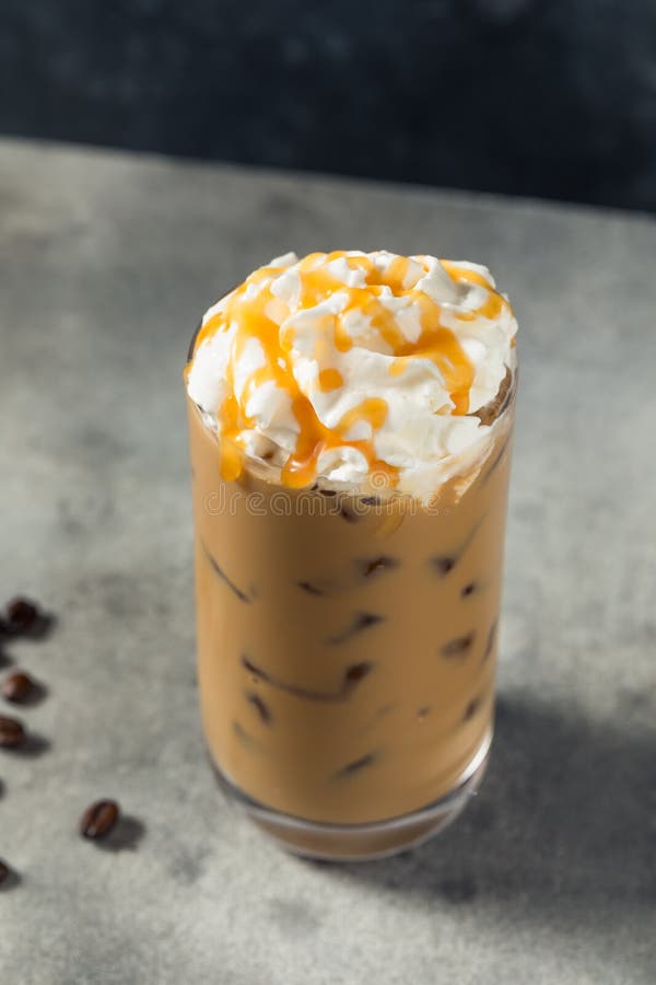 Cold Refreshing Caramel Iced Latte Stock Photo - Image of cappuccino ...