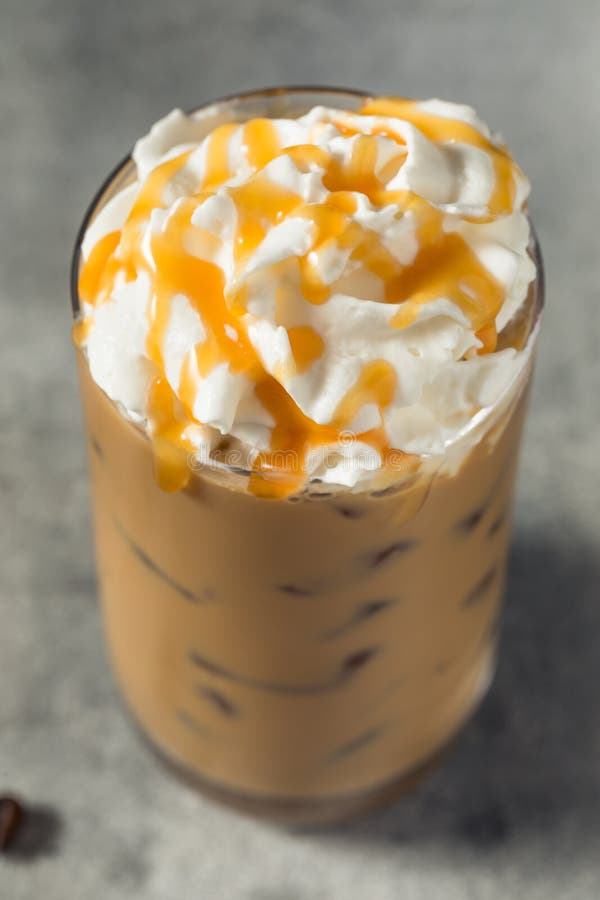 Cold Refreshing Caramel Iced Latte Stock Photo - Image of cold, latte ...
