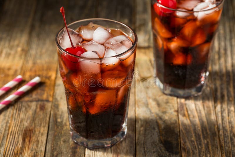 Cold Refreshing Cherry Cola Stock Image - Image of fizzy, cold: 305799571