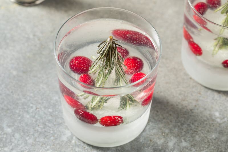 Cold Refreshing Christmas Snowglobe Cocktail Stock Image - Image of ...