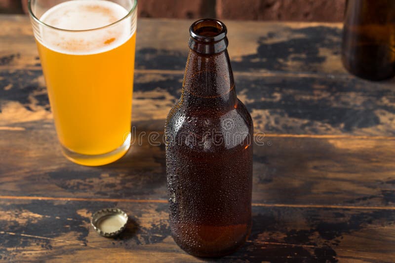 Cold Refreshing Craft Beer in a Bottle Stock Image - Image of alcohol ...