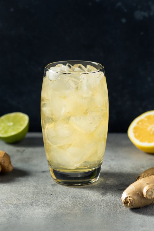 Cold Refreshing Ginger Beer Stock Image - Image of lime, beverage ...