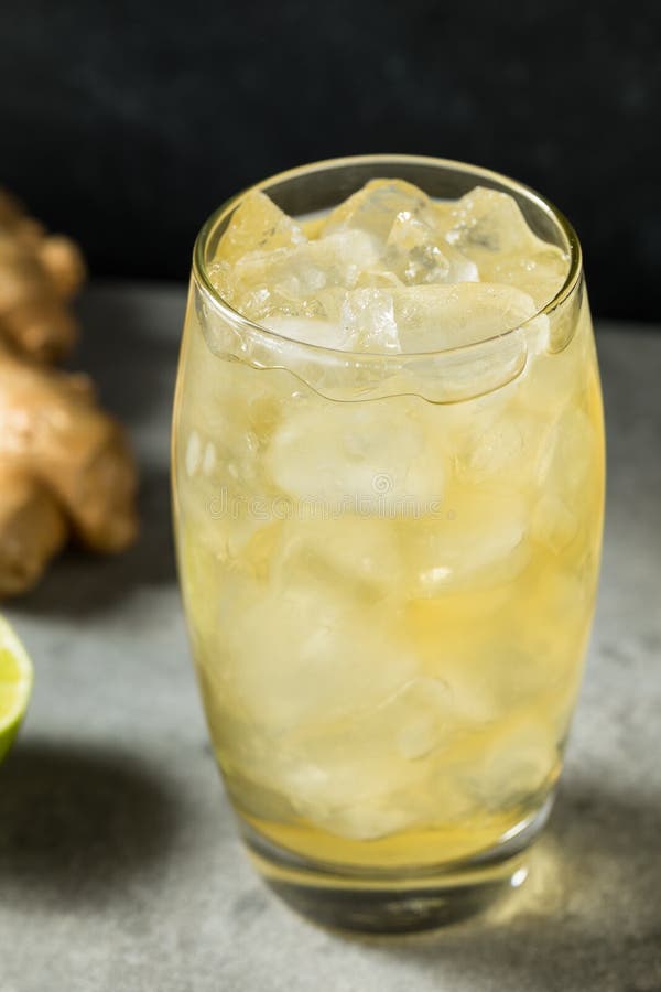 Cold Refreshing Ginger Beer Stock Image - Image of cocktail, fruit ...