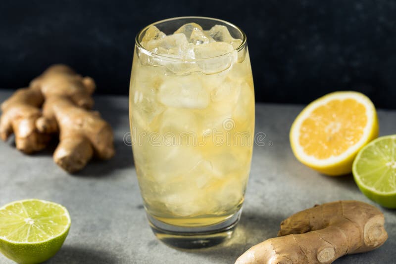 Cold Refreshing Ginger Beer Stock Image - Image of drink, citrus: 244352883