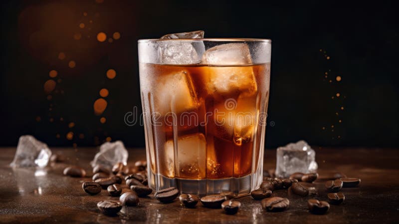 Cold Refreshing Iced Cold Brew Coffee. Generative AI Stock Illustration ...