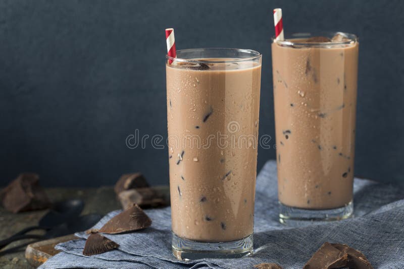 Cold Refreshing Iced Hot Chocolate Milk Stock Photo - Image of dairy ...