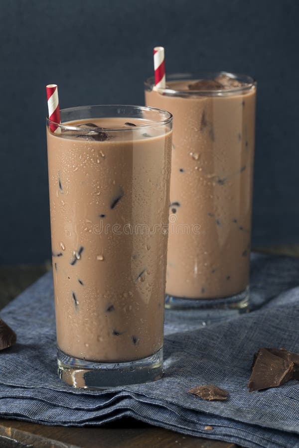 Cold Refreshing Iced Hot Chocolate Milk Stock Image - Image of cocoa ...