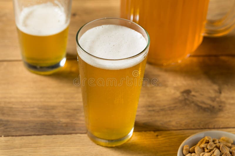 Cold Refreshing Lager Beer in a Pitcher Stock Photo - Image of beverage ...