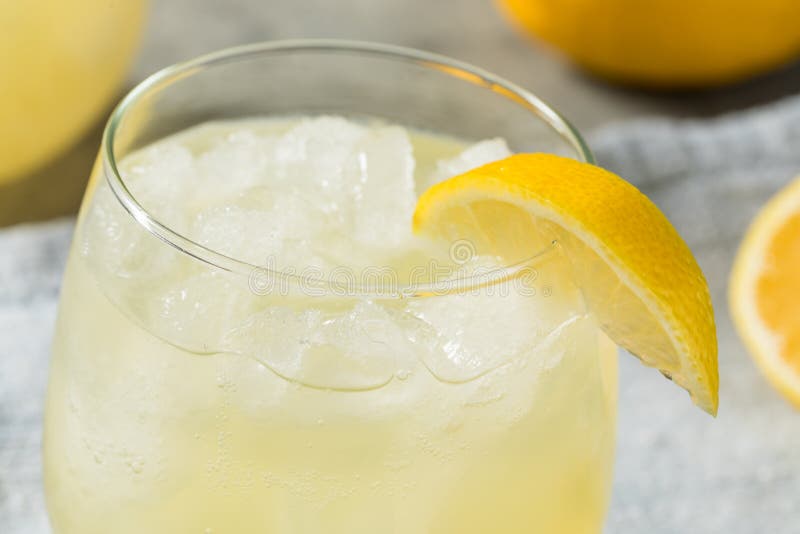 Cold Refreshing Lemon Sparkling Italian Soda Stock Image - Image of ...
