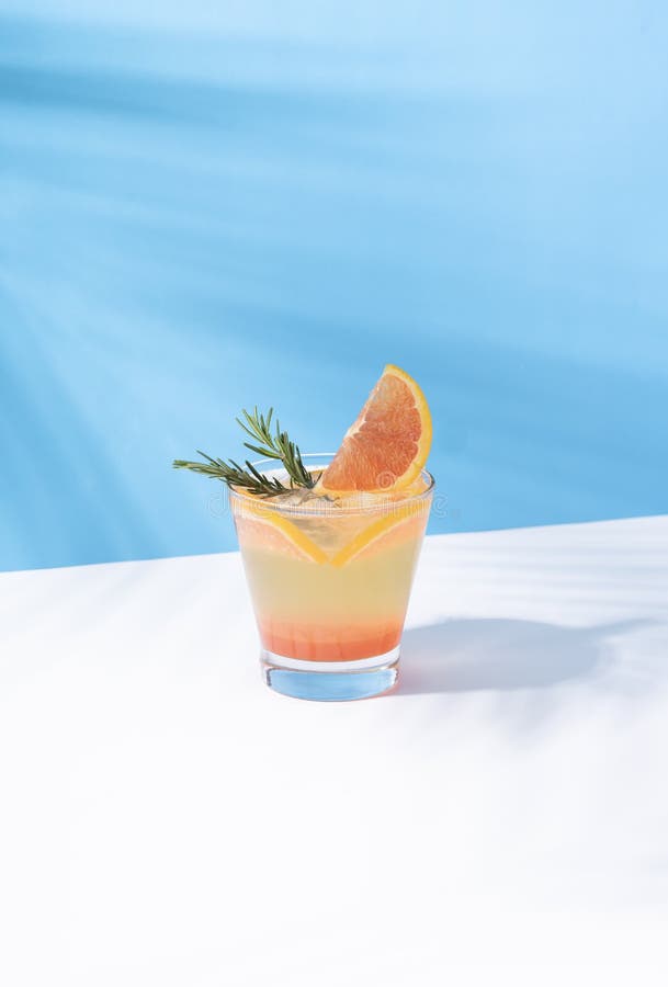 Orange Punch Cocktail at Summer Beach Bar. Stock Image - Image of juice ...